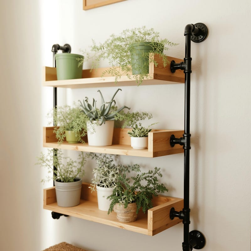 Black Pipe Shelf - Etsy
