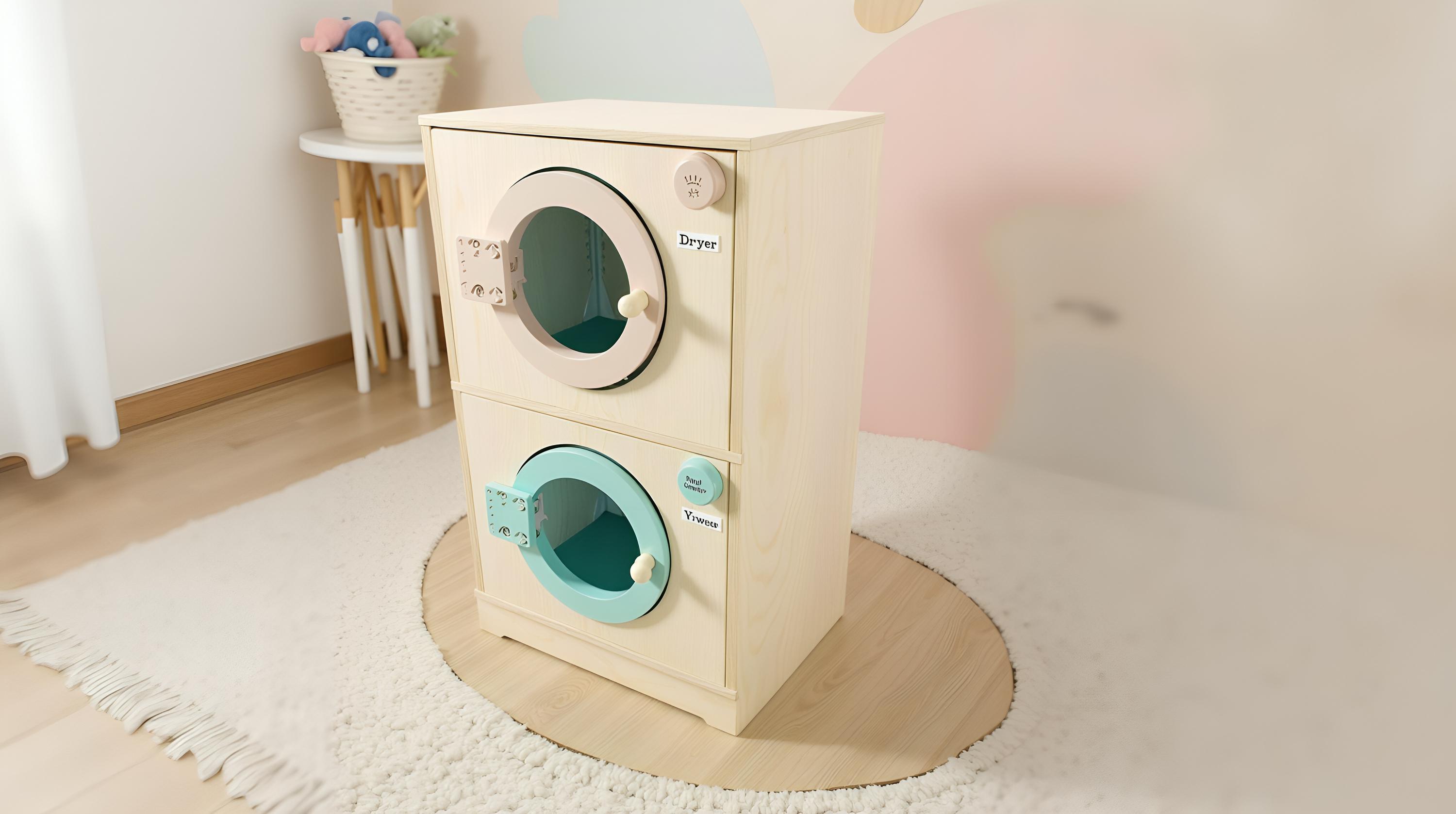 DIY Montessori Play Washing Machine Plan: Wooden Toy (PDF Download) - Etsy
