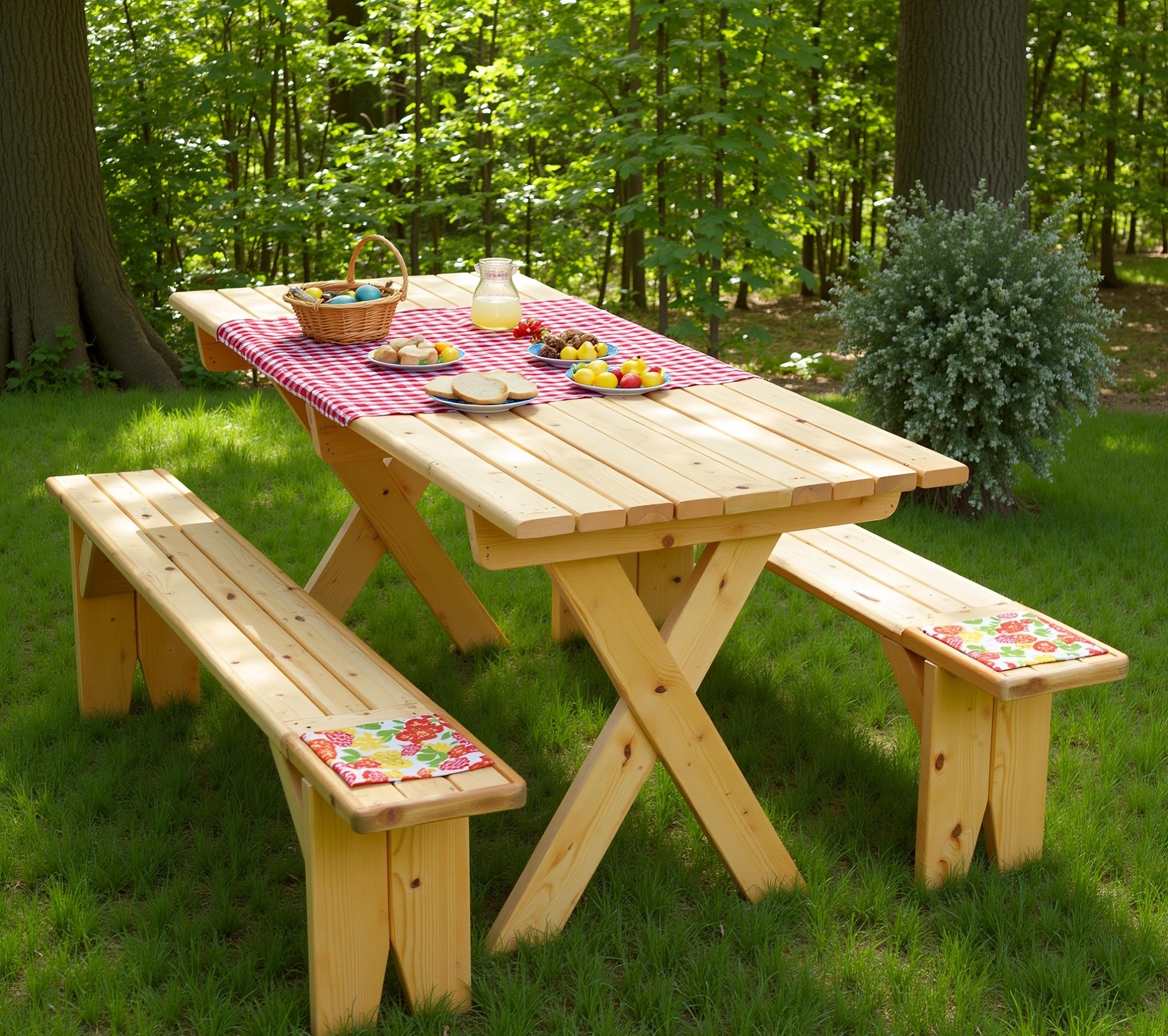 Picnic Table Plans - Step-by-step Instructions - DIY Woodworking Plans ...