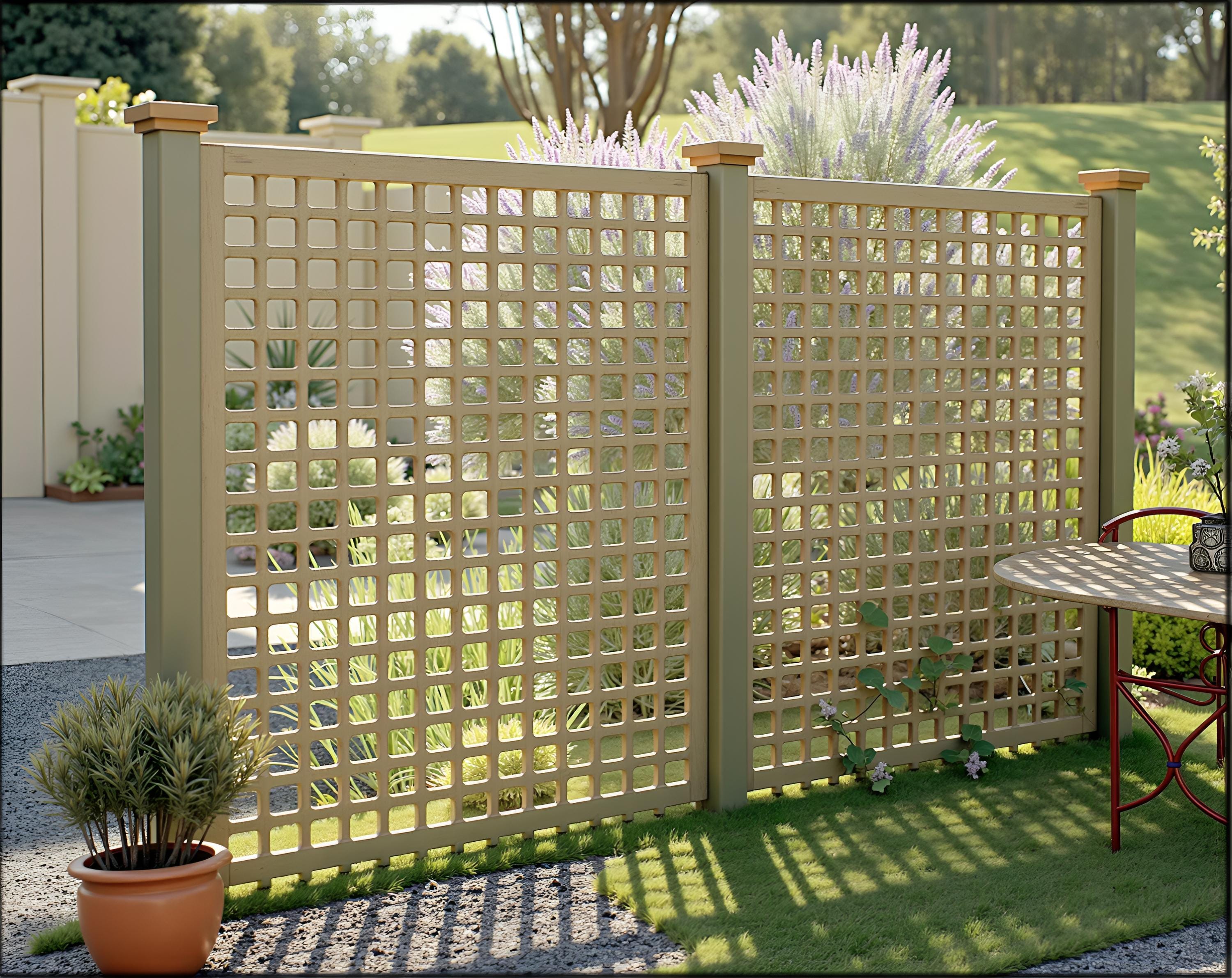 DIY Garden Screen Fence Plan: Lattice Privacy Panel (PDF Download) - Etsy