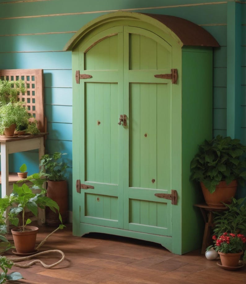 DIY Pine Garden Hutch Plans - Outdoor Storage Cabinet for Tools - Step ...