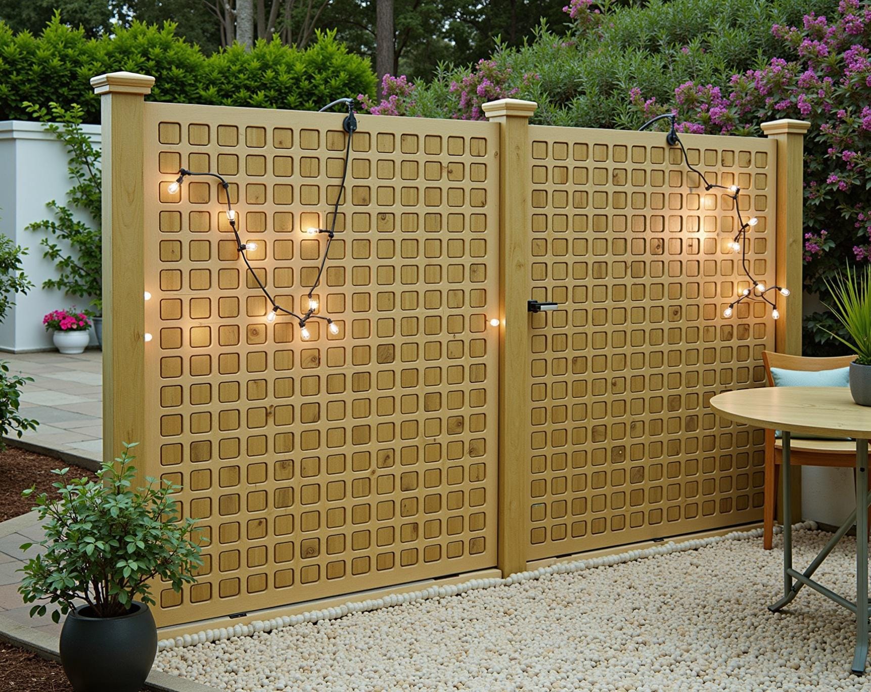 DIY Garden Screen Fence Plan: Lattice Privacy Panel (PDF Download) - Etsy
