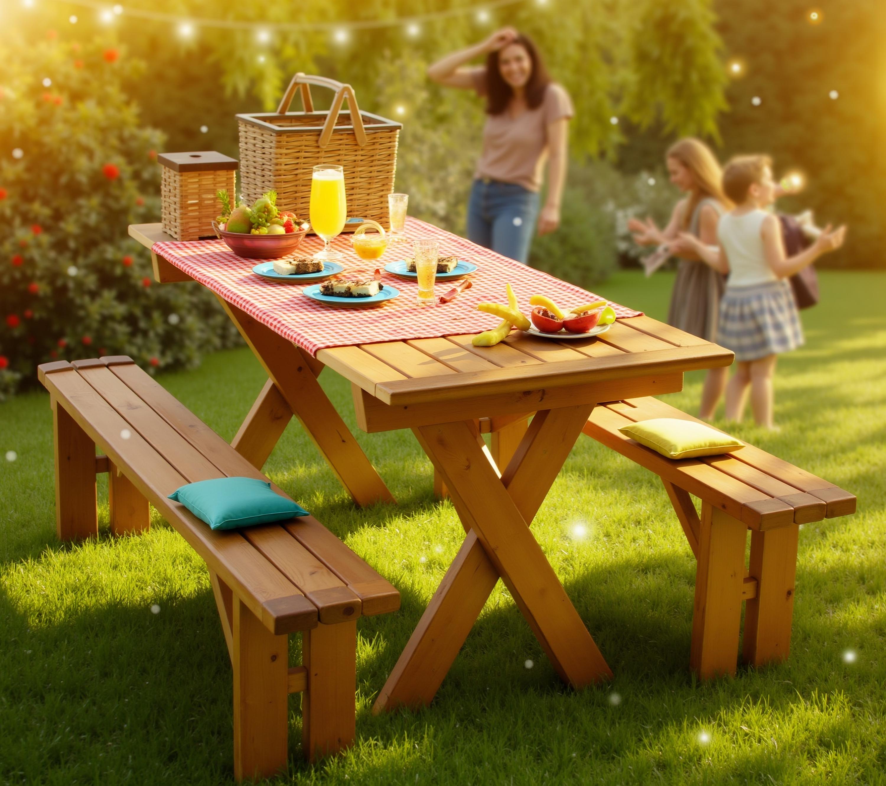 Picnic Table Plans - Step-by-step Instructions - DIY Woodworking Plans ...