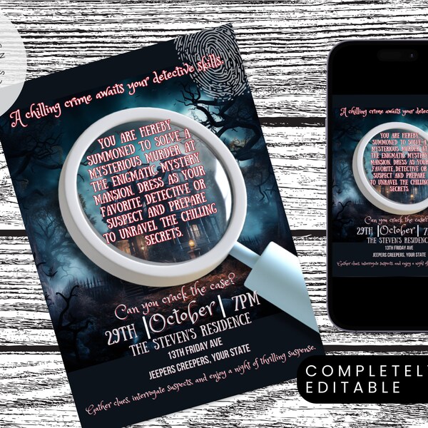 Clue Murder Mystery Invitation - Etsy