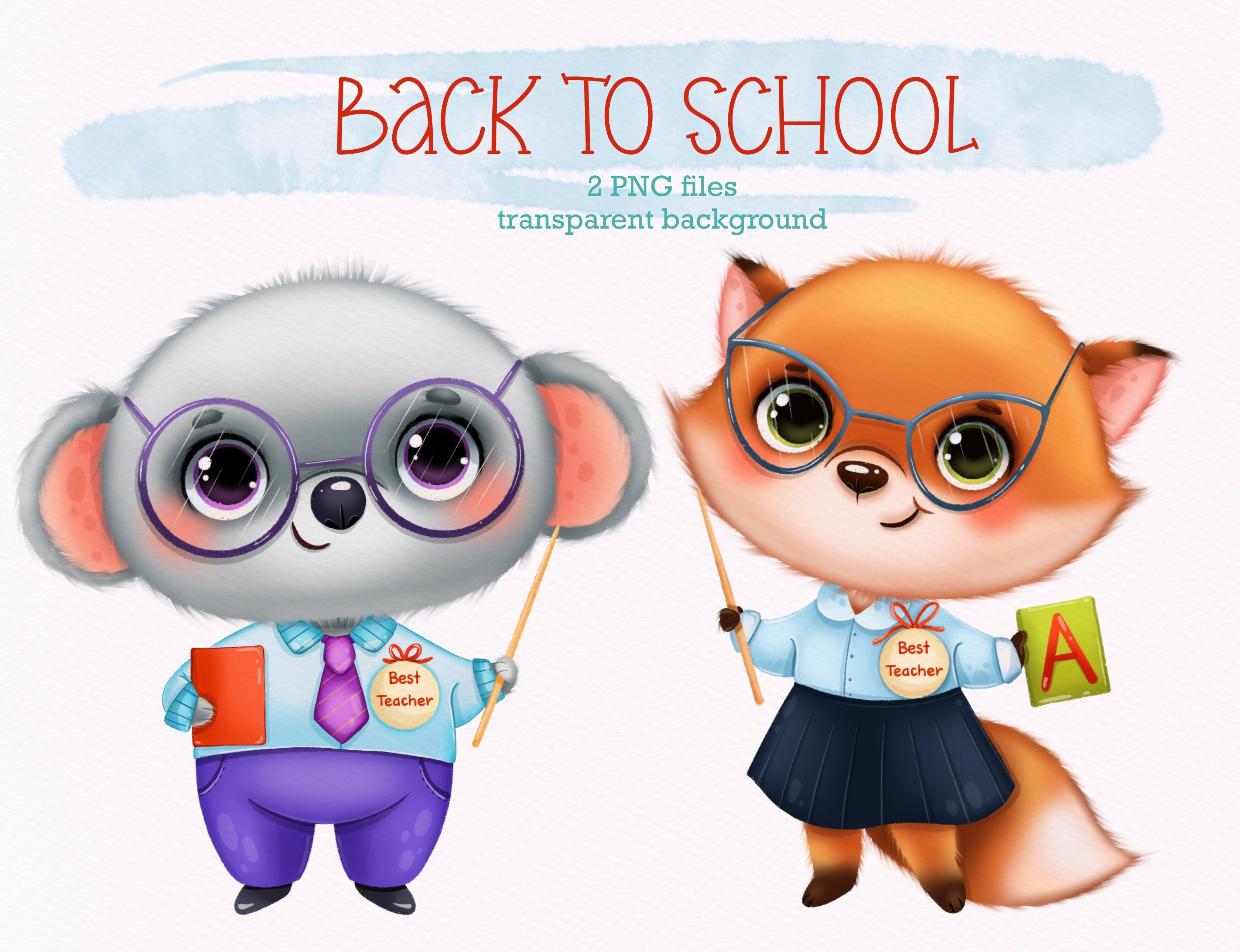 Back to School Clipart, School Animals Clipart, Cute Animals, Teacher ...