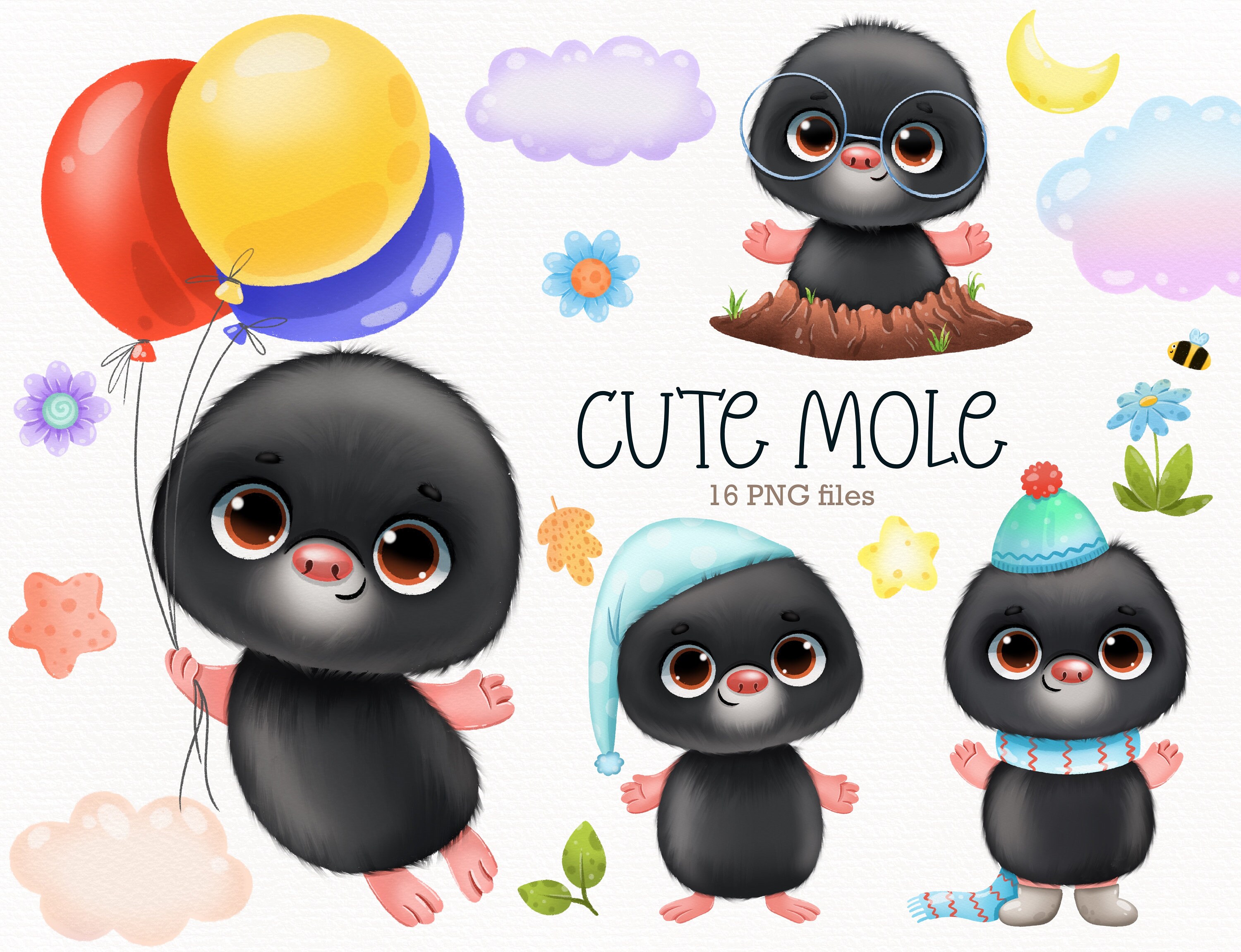 Moles Clip Art Funny
