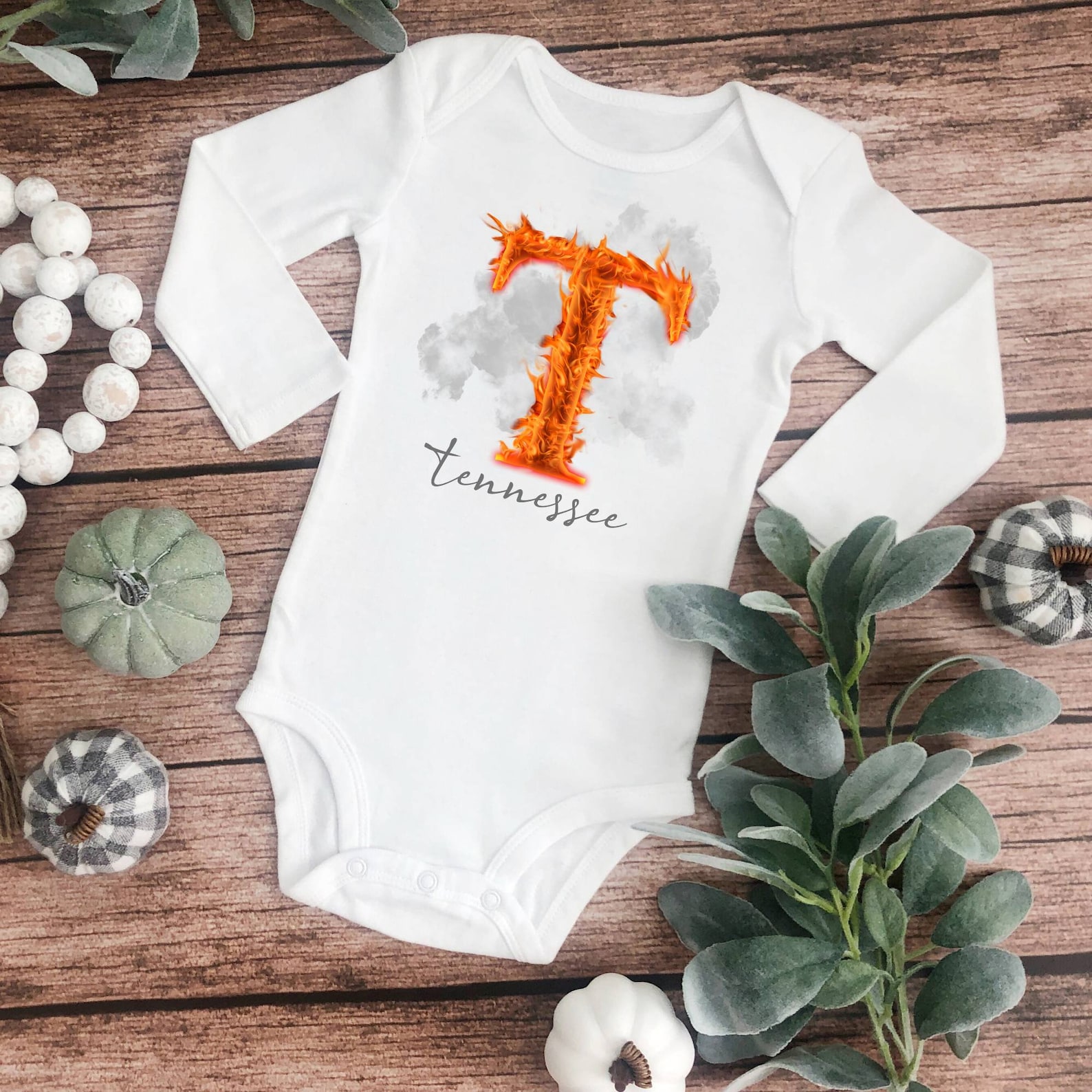 Tennessee Vols Infant Long Sleeve Bodysuit, Tn Volunteers Baby Bodysuit ...