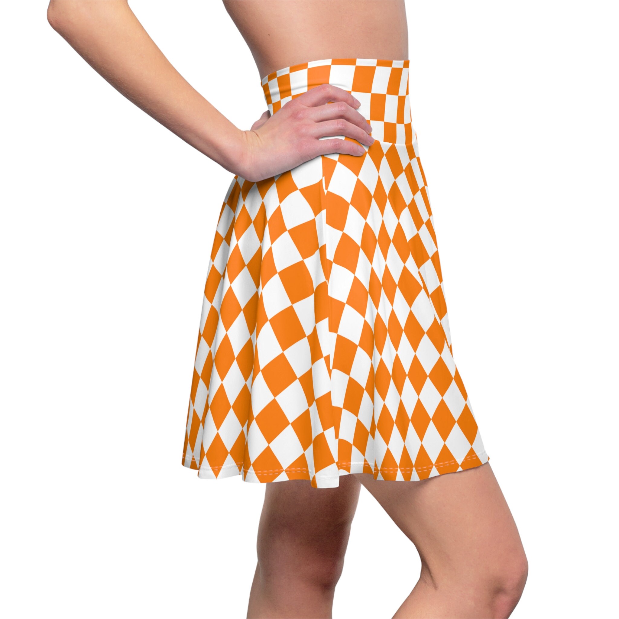 Tennessee Vols Women's Skater Skirt, Orange White Checkerboard Ut Vols ...