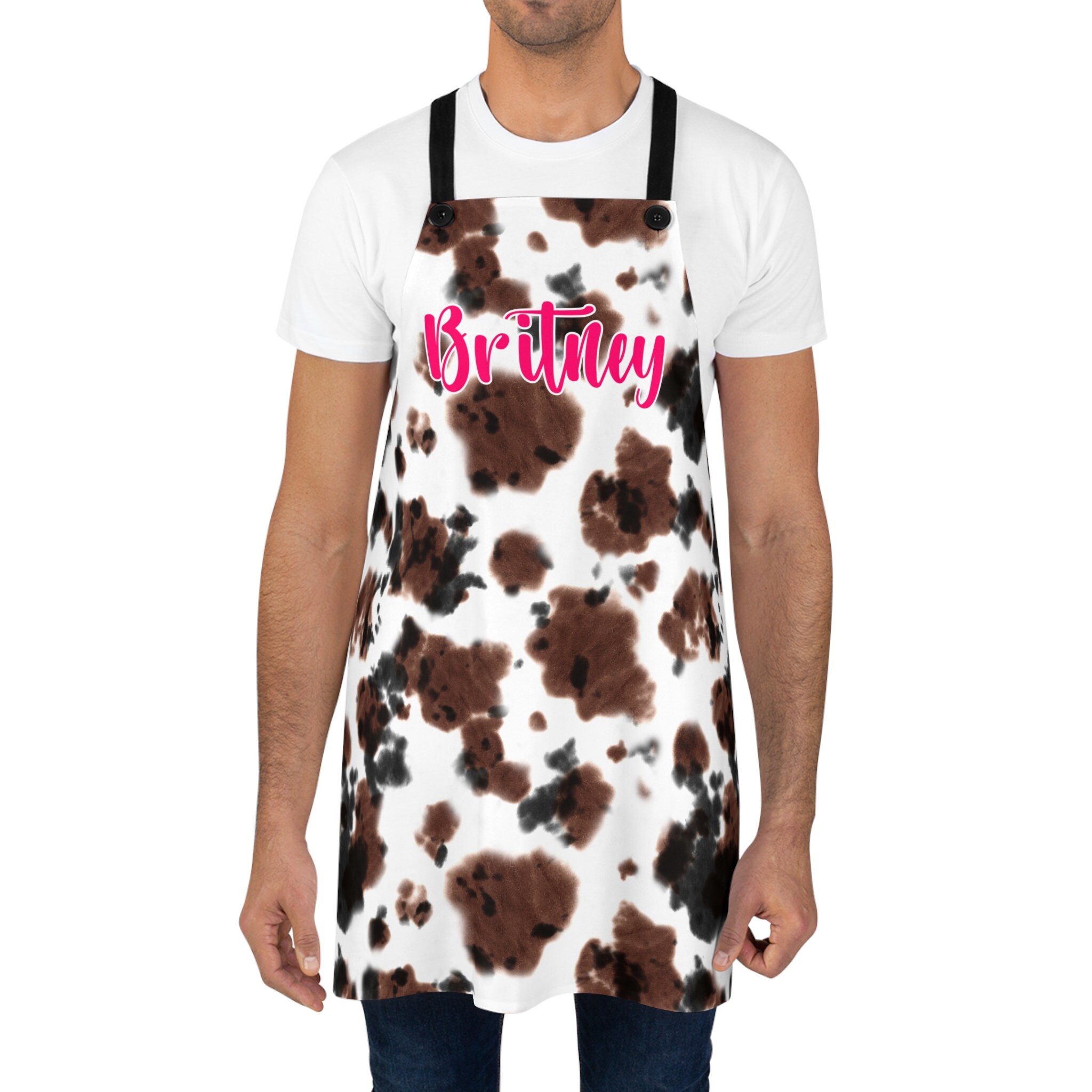 Cow Print Personalized Apron, Custom Apron, Gift for Her, Custom Gift ...