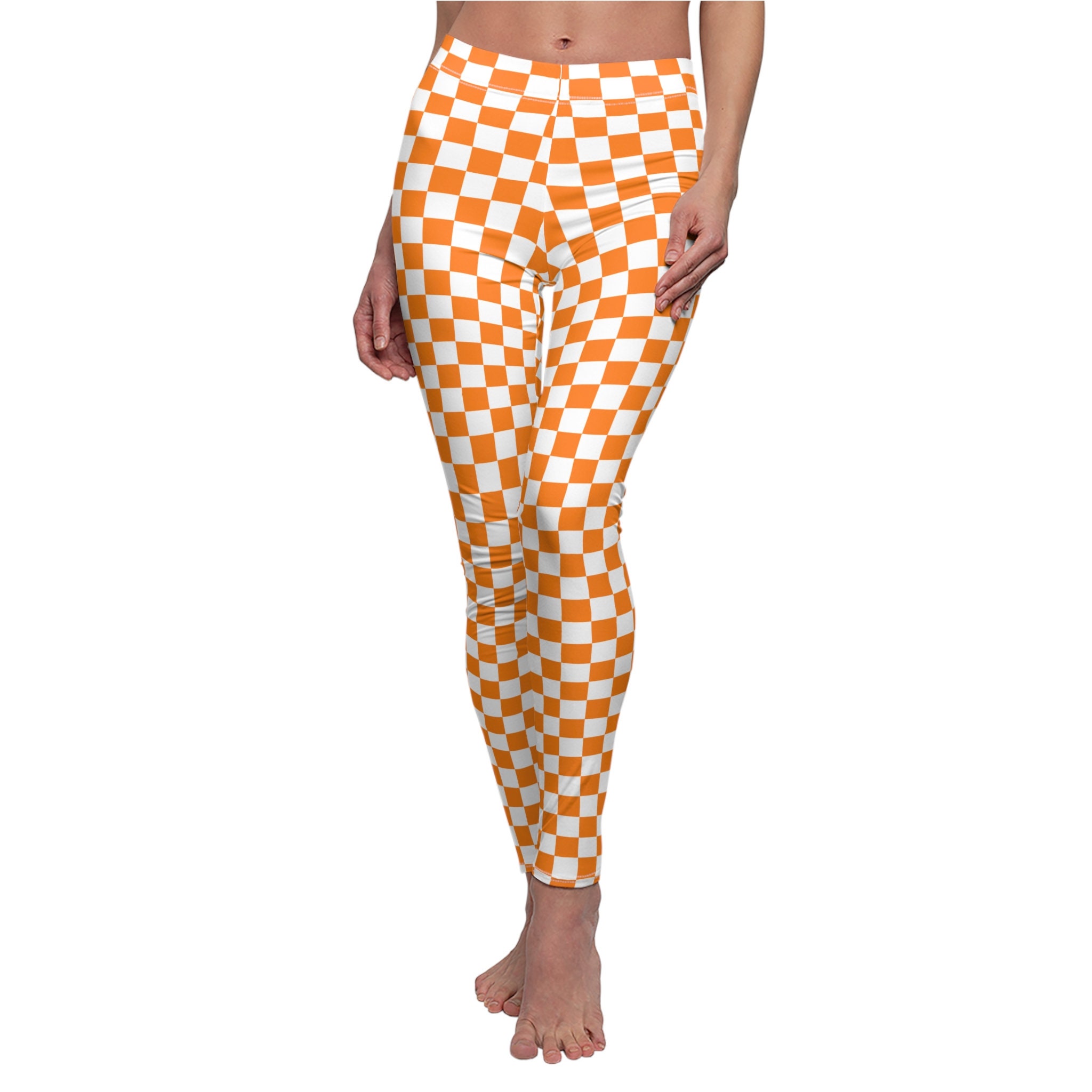 Tennessee Vols Checkerboard Women's Casual Leggings, Tn Volunteers ...