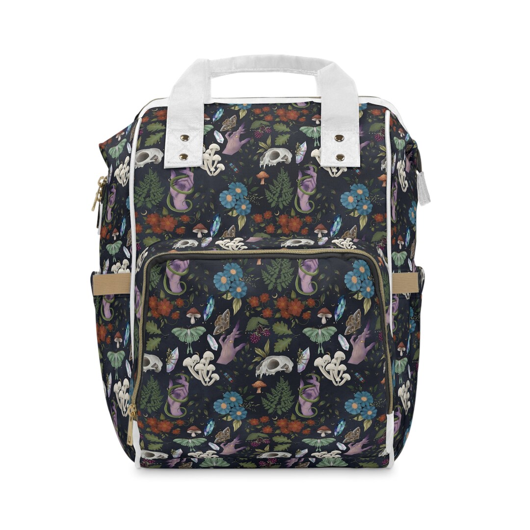 Dark Cottagecore Multifunctional Diaper Backpack, Gothic Diaper Bag ...