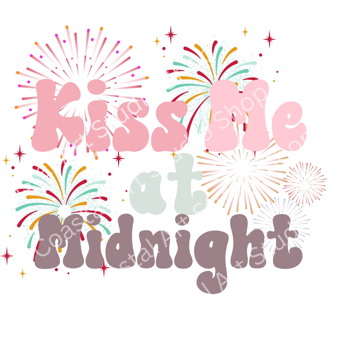 Kiss Me at Midnight Png Digital Download, New Years Png, Happy New Year ...