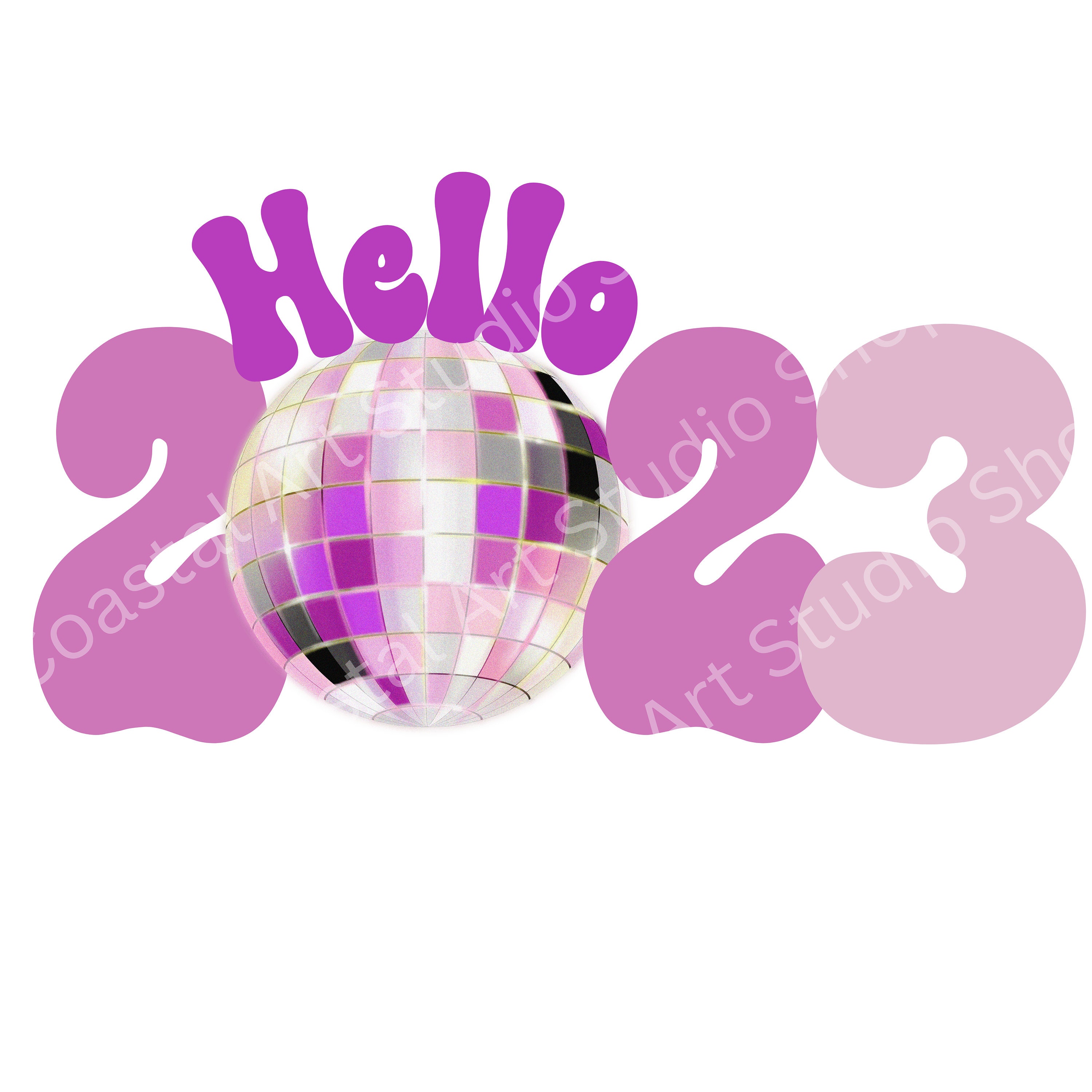 New Year 2023 Digital Download, Happy New Year's Png Svg, Hello 2023 ...