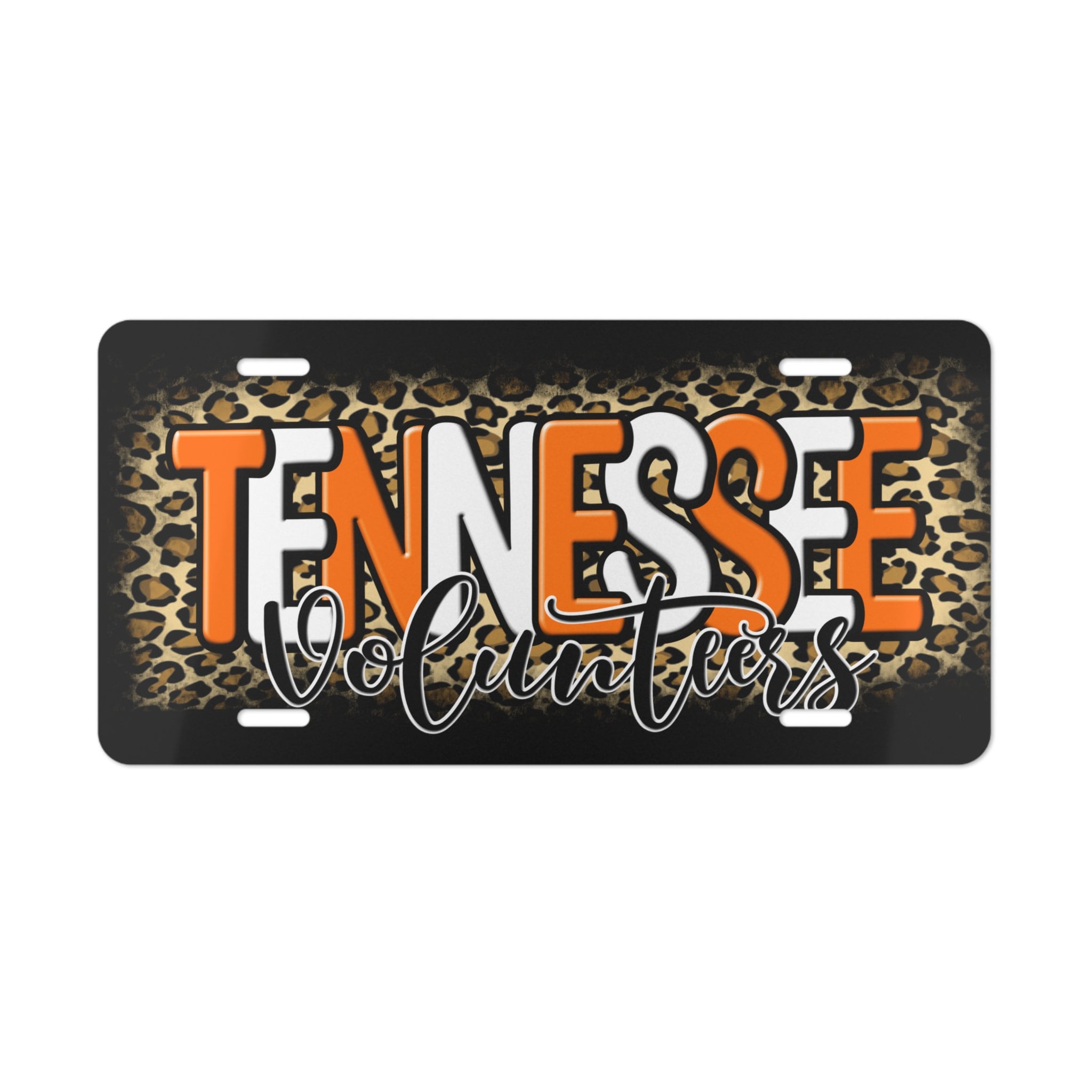 Tennessee Vols Leopard Print Vanity Plate, Ut Volunteers Car ...
