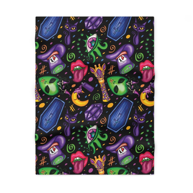 Alien Baby Blanket, Gothic Soft Fleece Baby Blanket, Goth Baby ...