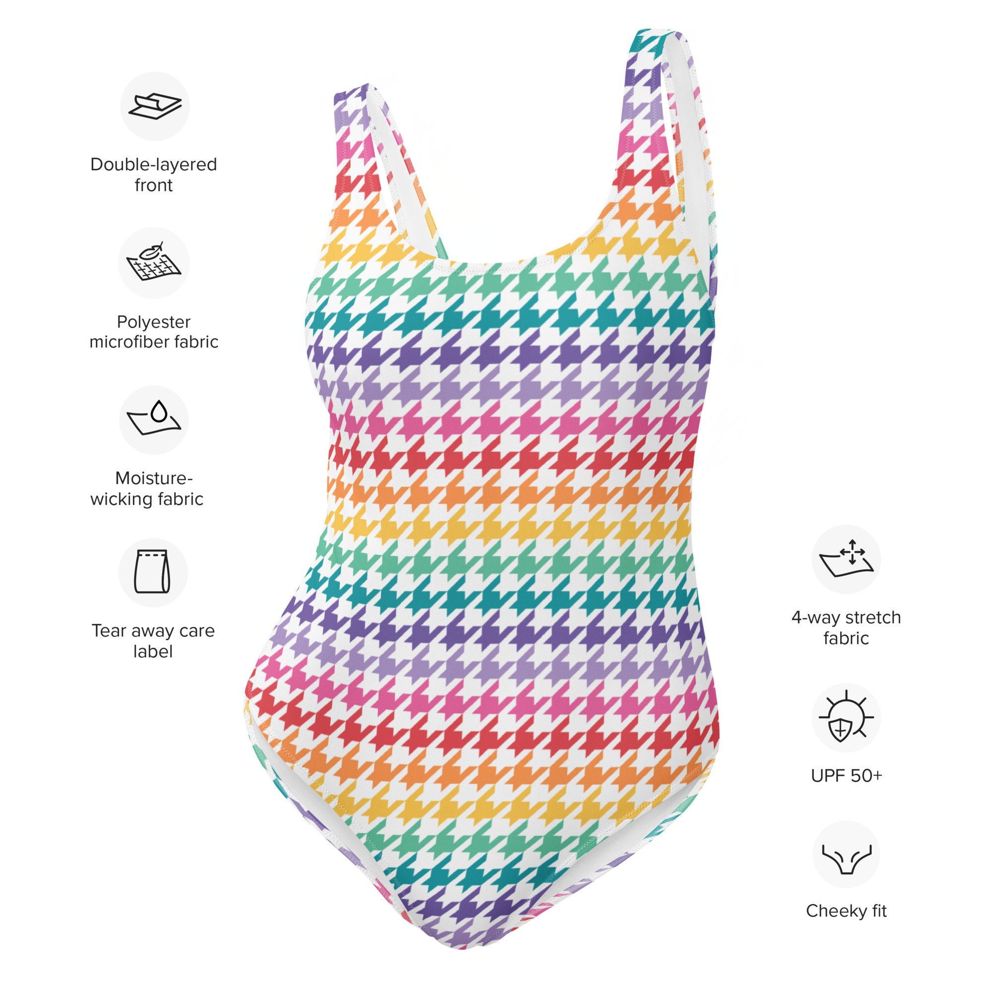 Rainbow One Piece Swimsuit Pride Swimwear Lgbtq Pride Rainbow