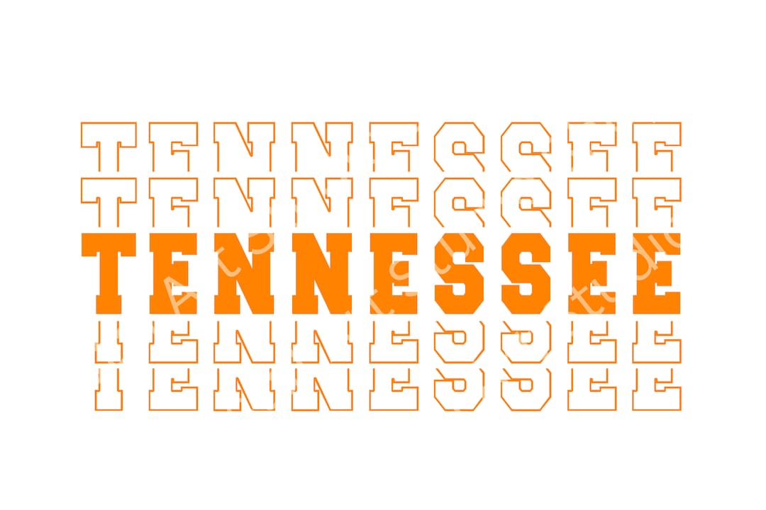 Tennessee Vols Stacked Font PNG, Tn Volunteers Digital Download Png, Tn ...