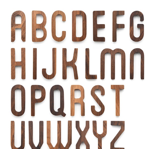 Walnut Letters - Etsy