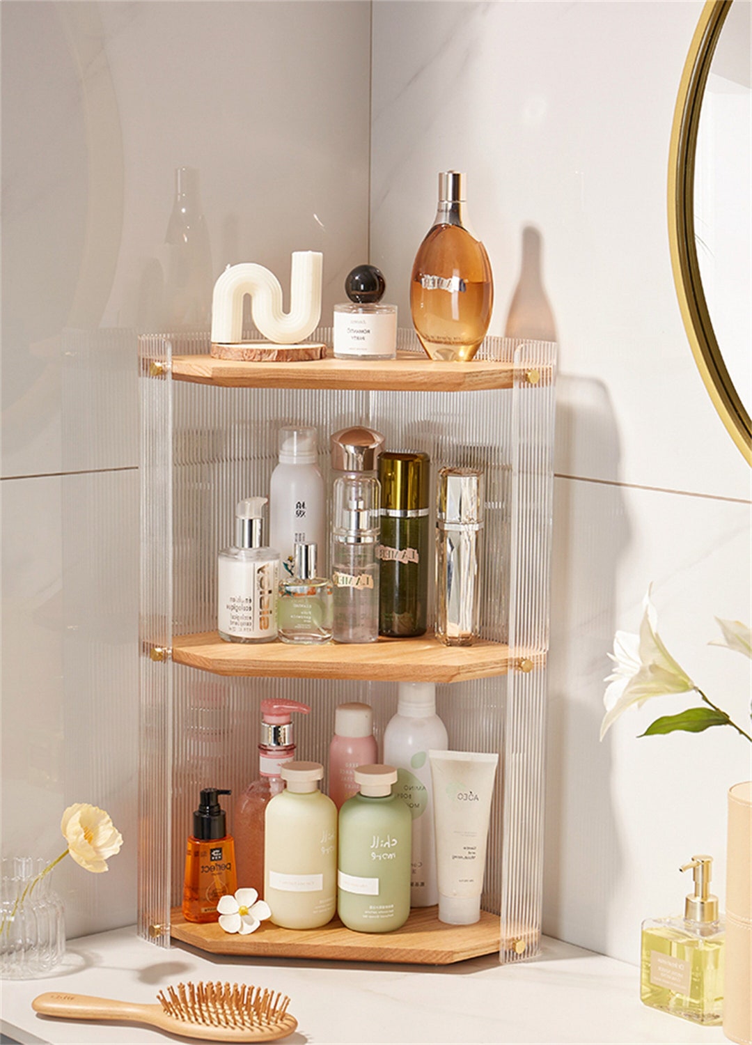 Bathroom Corner Storage Rack Cosmetic Storage Tripod - Etsy