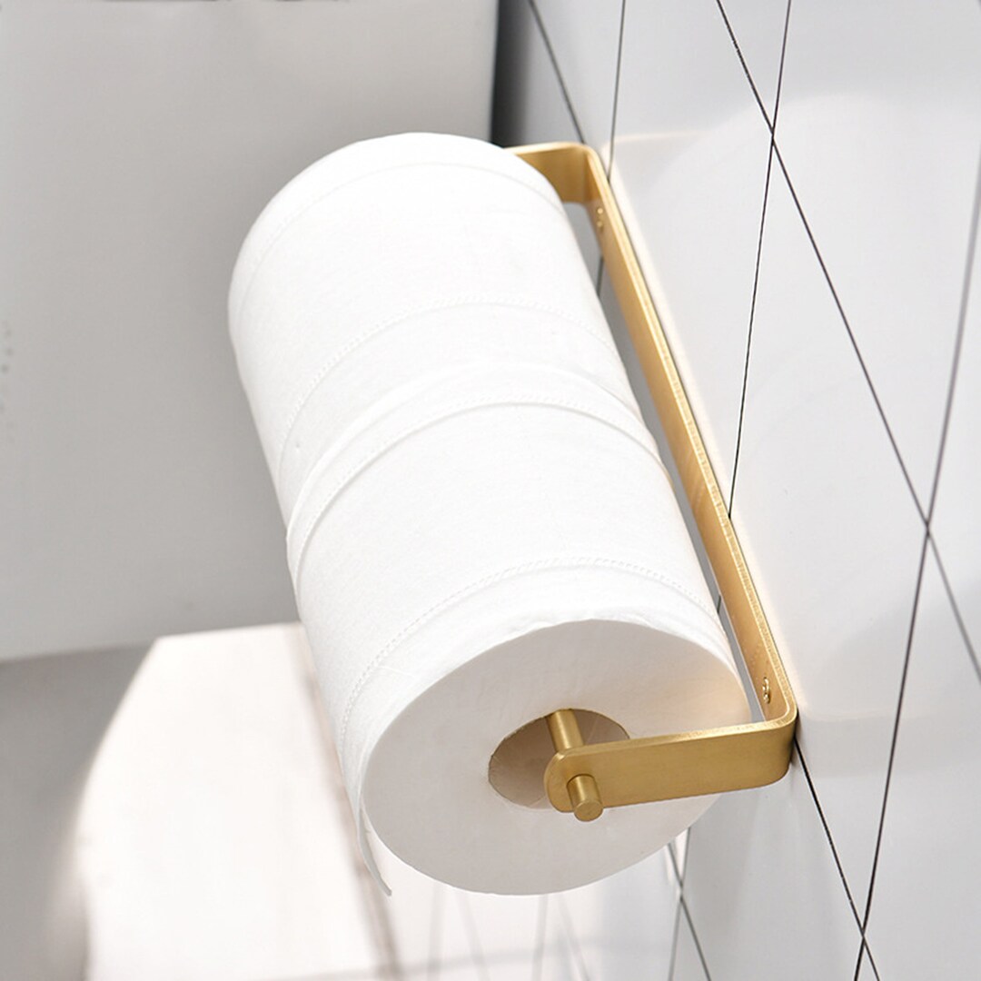 Paper Roll Holder Brass Vertical Paper Roll Holder Bathroom - Etsy