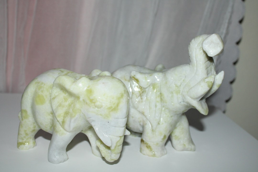 Lemon Jade Elephants Good Luck and Good Fortune Healing Crystal Gift ...