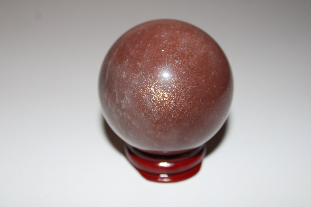Peach Moonstone With Sandstone Sphere - Moonstone Sphere - Crystal ...