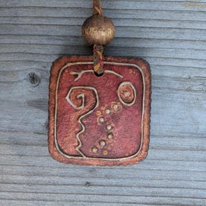 17 - CABAN Mayan Seal Amulet / Pendant - Red Earth - Tzolkin - Etsy