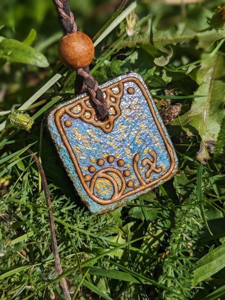 19 CAUAC Mayan Seal Amulet / Pendant Blue Storm Tzolkin - Etsy