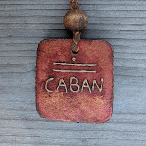 17 - CABAN Mayan Seal Amulet / Pendant - Red Earth - Tzolkin - Etsy