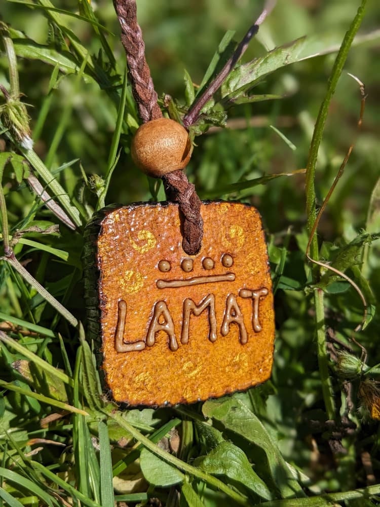 08 - LAMAT - Mayan Seal Amulet / Pendant - Yellow Star - Tzolkin - Etsy