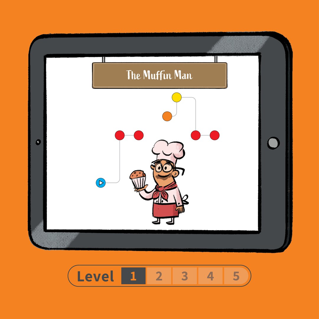 The Muffin Man, Music Sheets Digital Download, Color Coded for ...