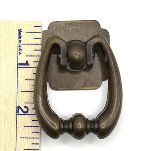 Vintage Rare Ring Pulls With Backplates Brass Old Hardware Assortment ...