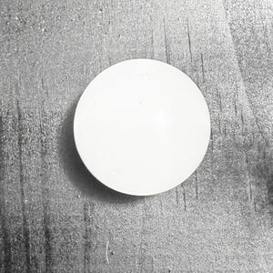 Ceramic Round White Knob Mushroom Shape 1-3/8” Cabinet Handle Smooth ...