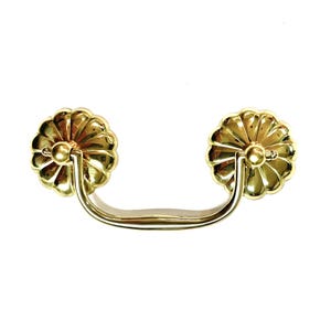 Antique Brass Cabinet Pull 3 Inches With Backplate - Etsy