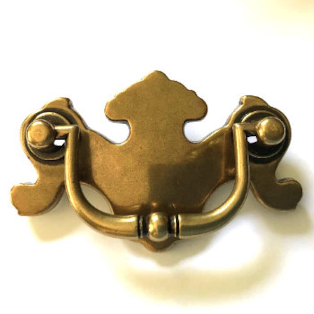 Drawer Pull Chippendale Style Bail Pull Antique Brass Satin Finish 2.5 ...