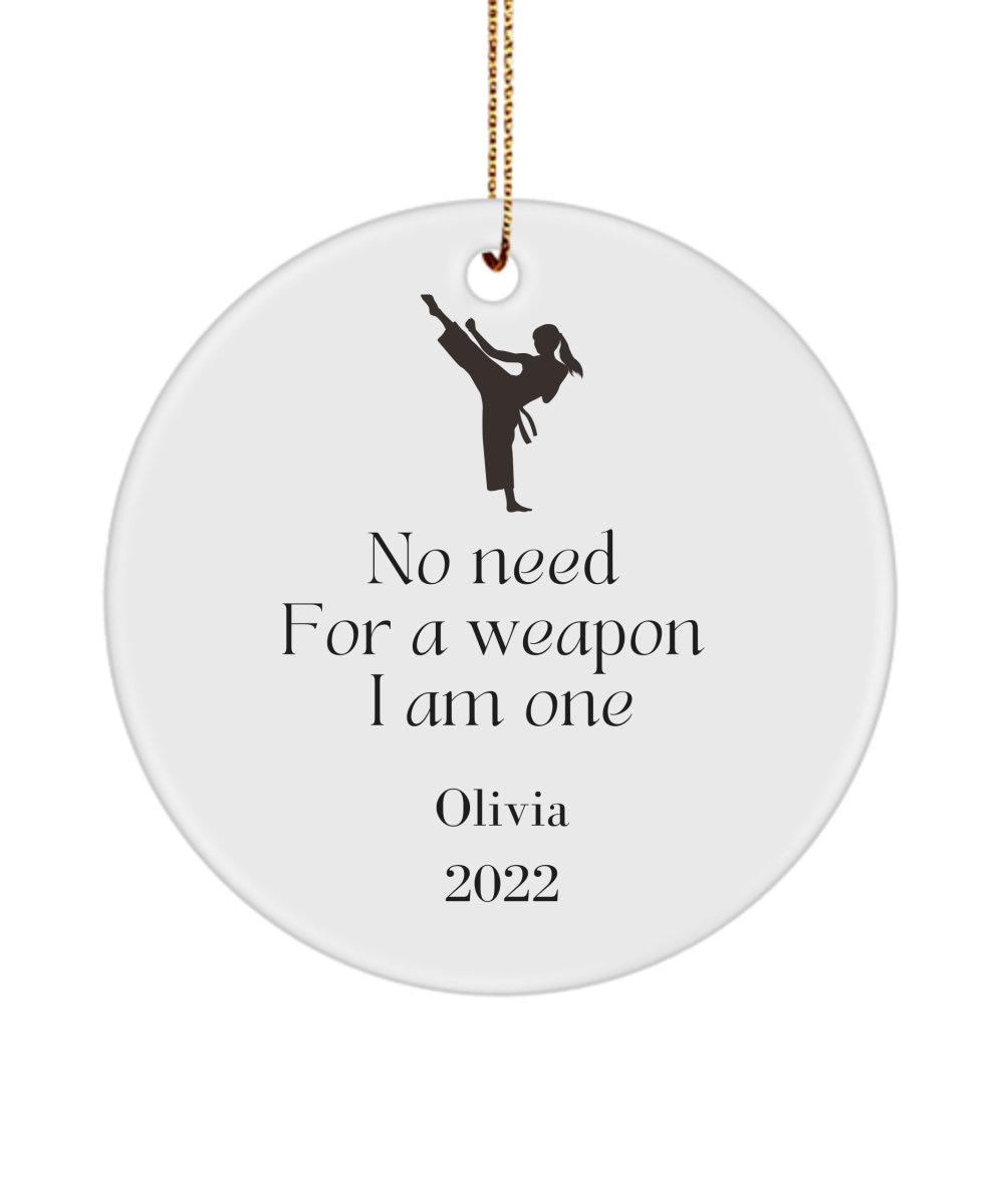 Personalized Karate Ornament With Name, Karate Personalized Ornament ...