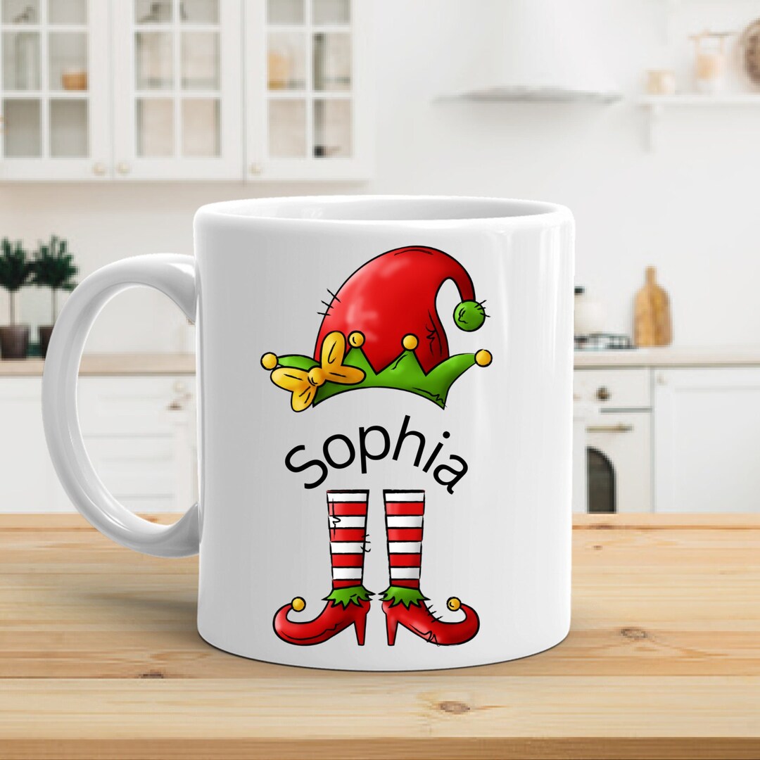 Personalized Elf Coffee Mug, Personalized Name Mug for Women & Girls ...