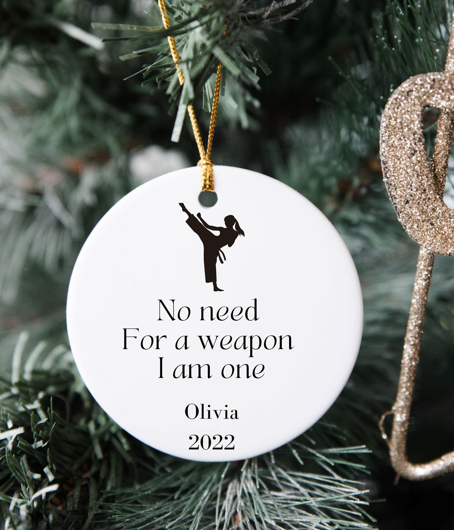 Personalized Karate Ornament With Name, Karate Personalized Ornament ...