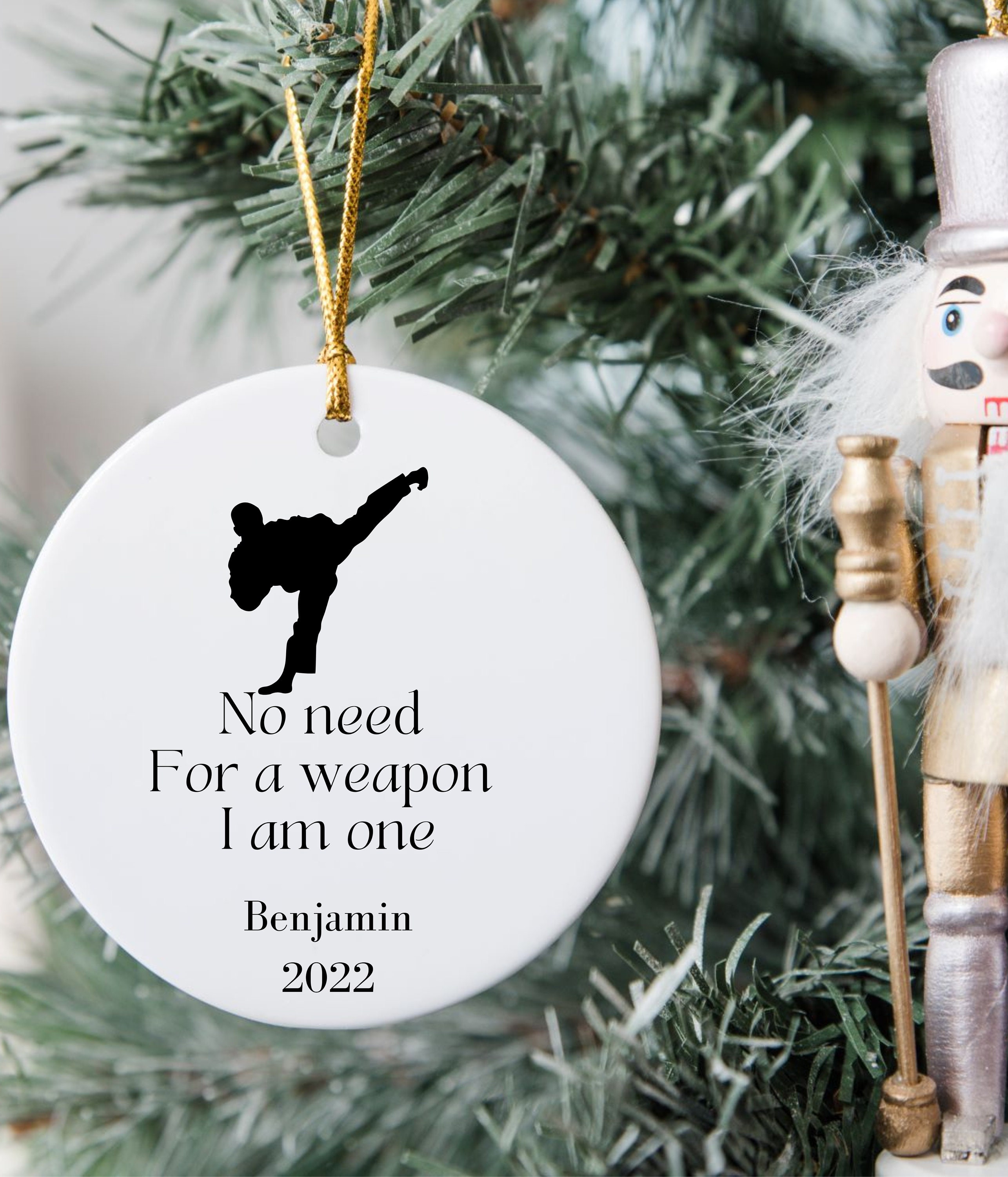 Personalized Karate Ornament With Name, Karate Personalized Ornament ...