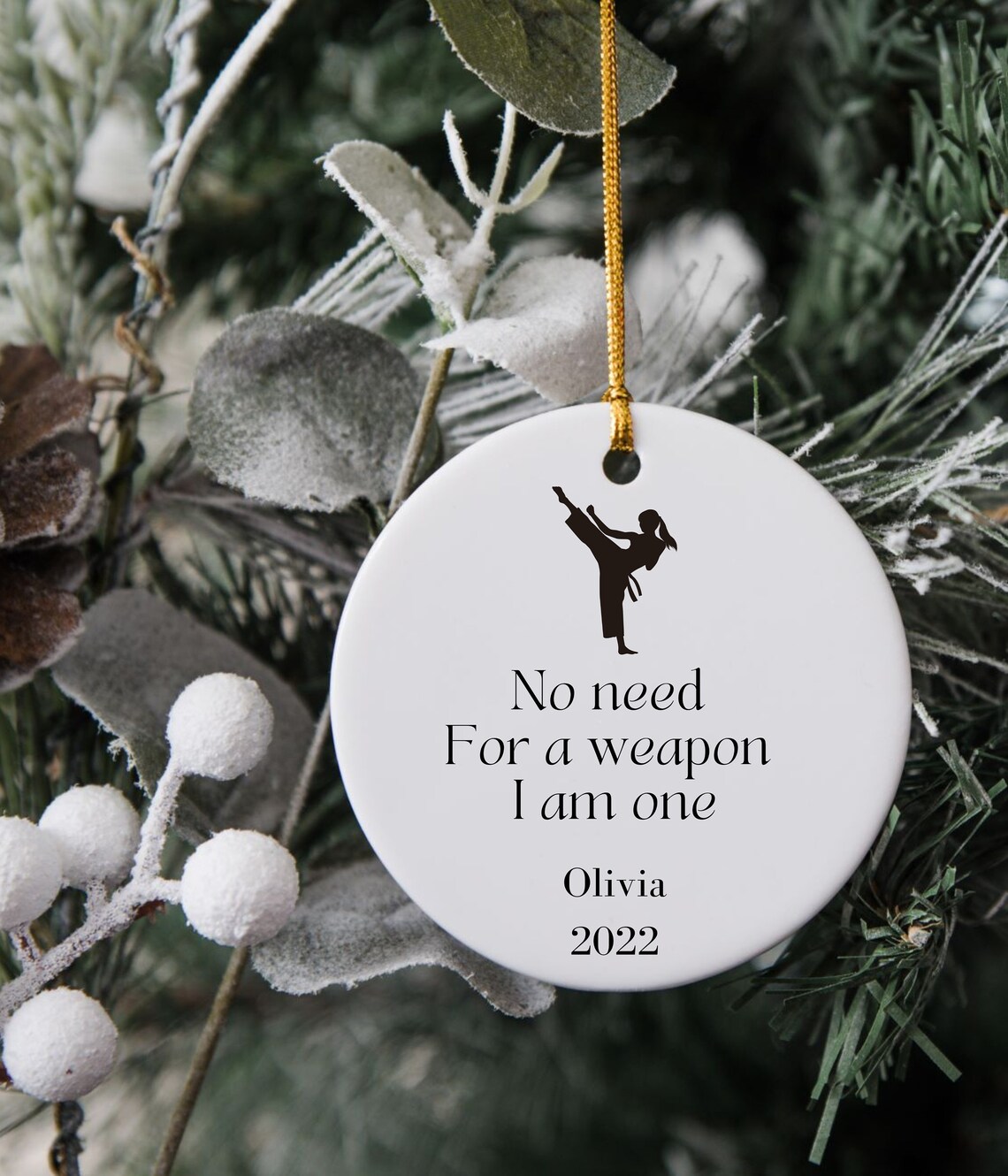 Personalized Karate Ornament With Name, Karate Personalized Ornament ...