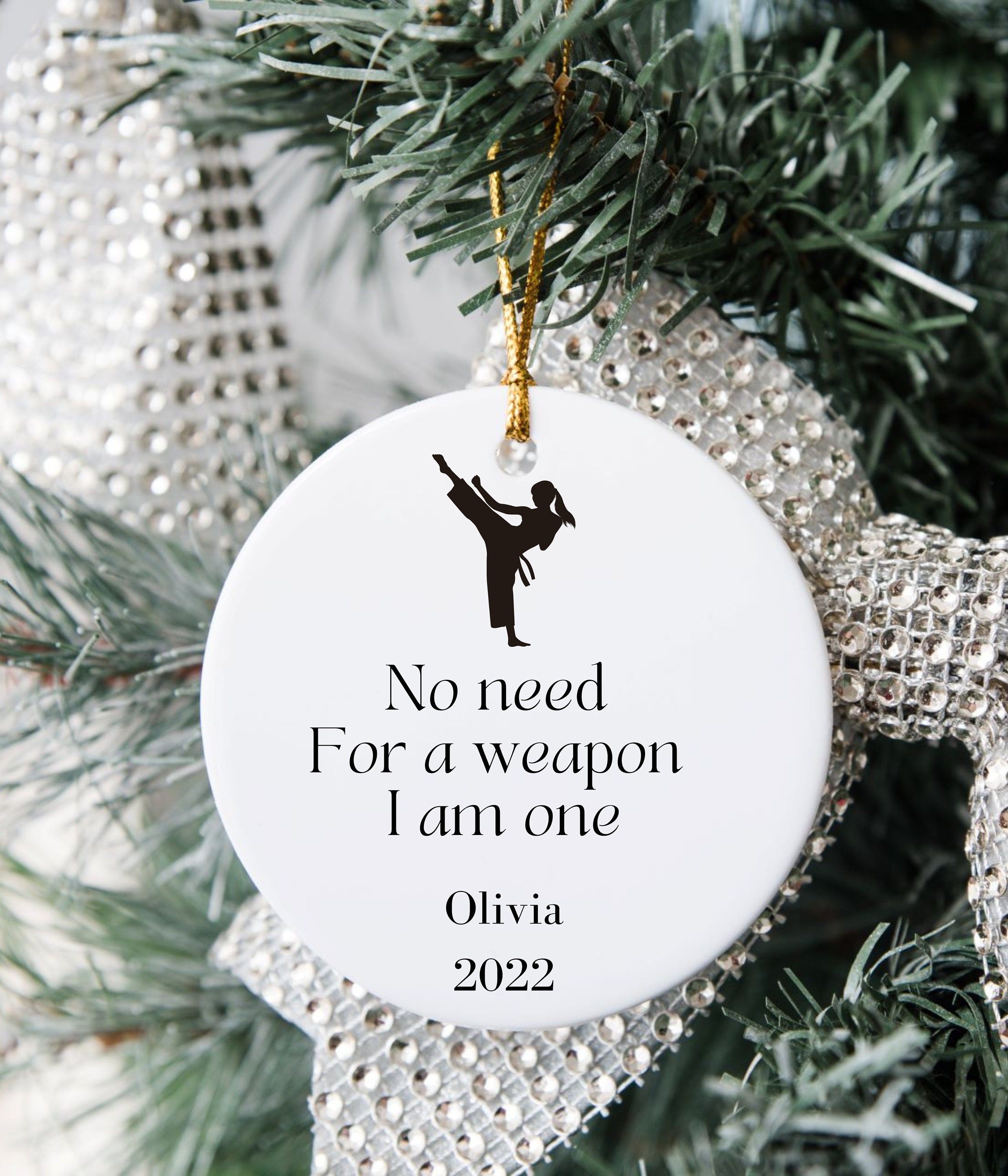 Personalized Karate Ornament With Name, Karate Personalized Ornament ...