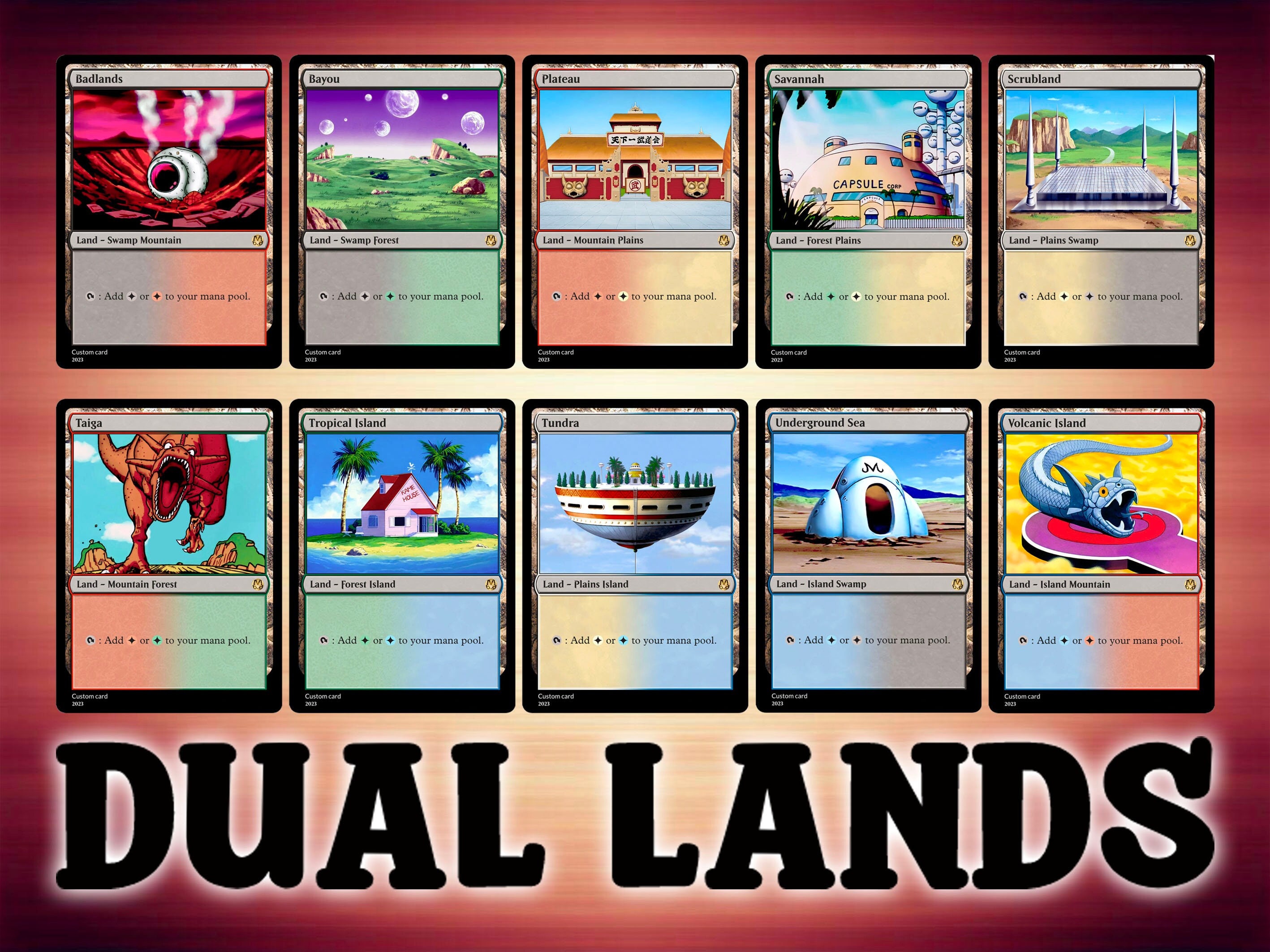 PROXY FOIL MTG Dual Lands : - Etsy