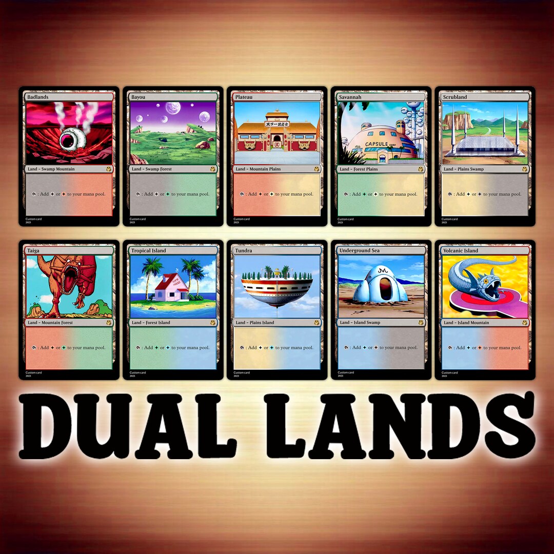 PROXY FOIL MTG Dual Lands: Badlands/bayou/plateau/savannah/scrubland ...