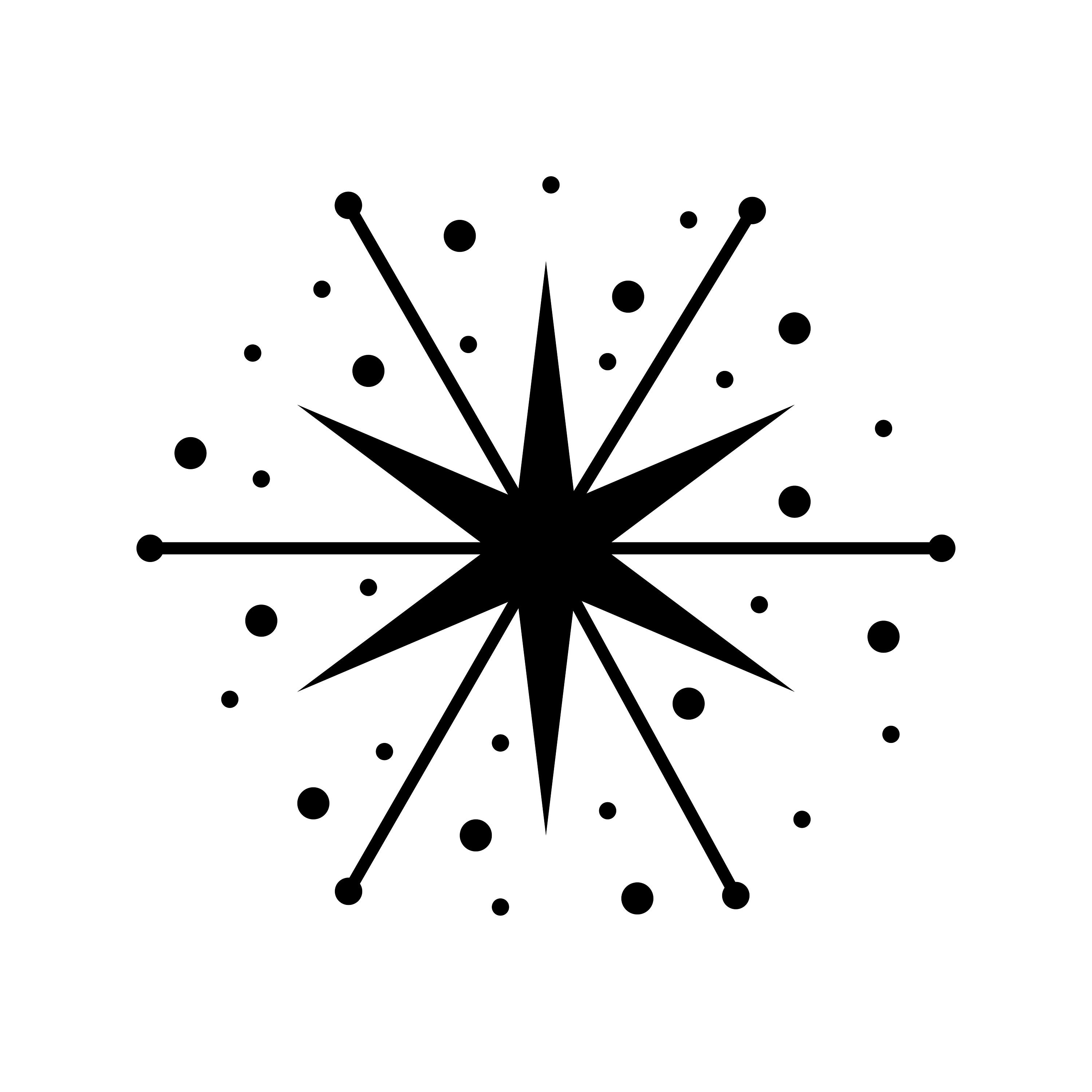 Snowflakes & Stars Download, Set of 6 Icons in 4 Files Formats: Svg ...