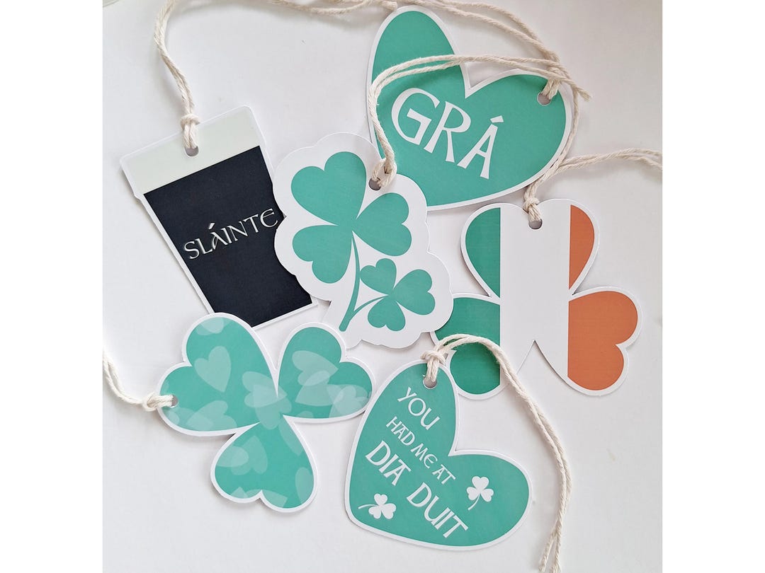 Irish Gift Tags: Shamrock Die Cut St. Patrick's Day Tags - Etsy