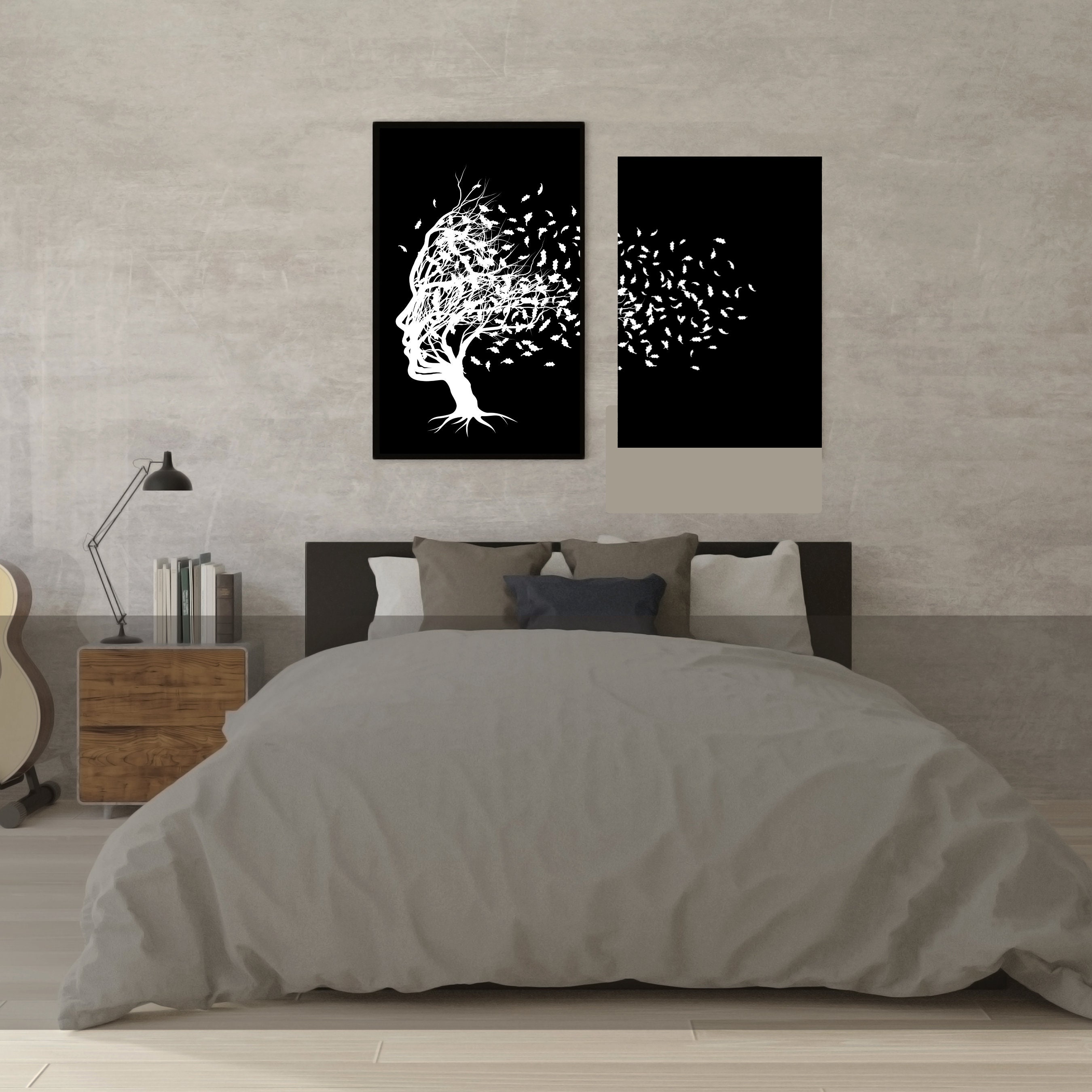 Digital Wall Art, Humain Tree, Woman Face, Tree Woman Face, Tree Woman ...
