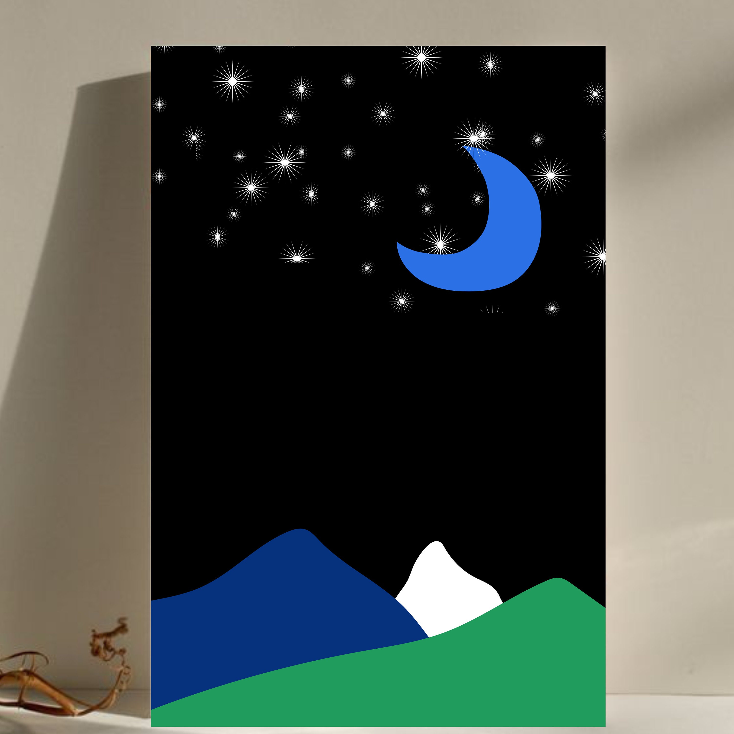 Boho Wall At, Day and Night Wall Decor, 2 Designes Wall Decor, Moon ...