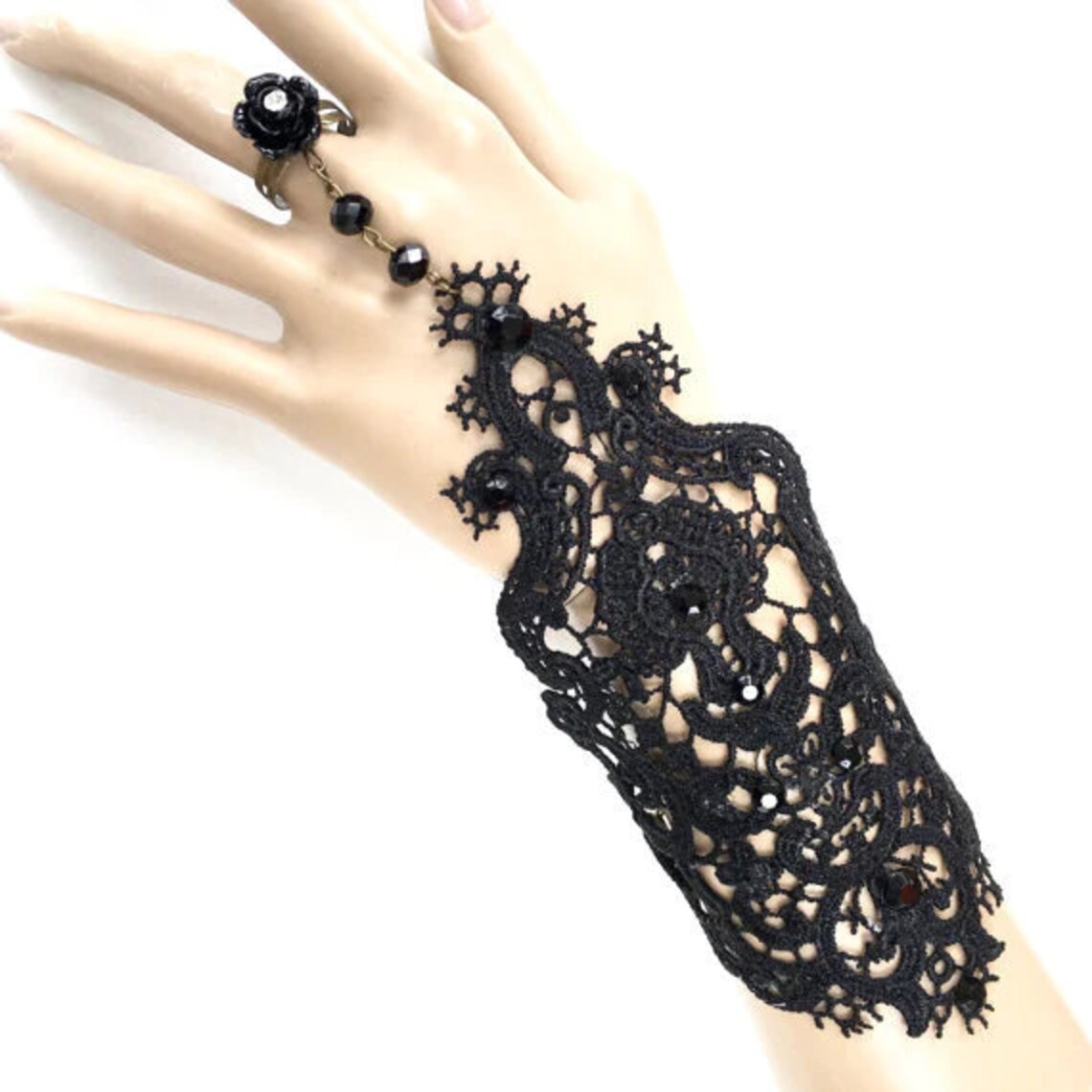 Bridal Formal Lace Gloves, Wedding Black Lace Gloves - Etsy