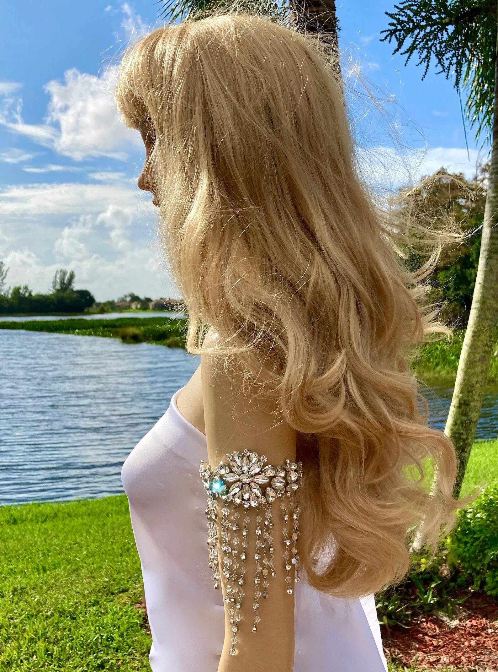 Crystal Rhinestone Bracelet, Crystal Cuff Bracelet, Wedding Cuff ...