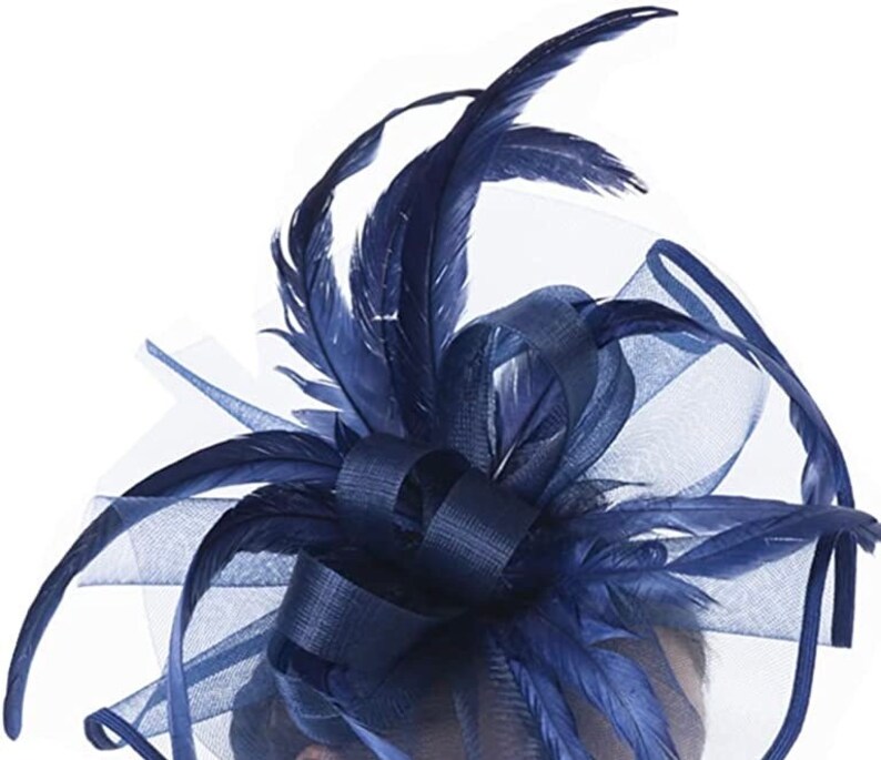 Blue Kentucky Derby Hat, Tea Party Hat, Church Hat, Wedding Hat - Etsy